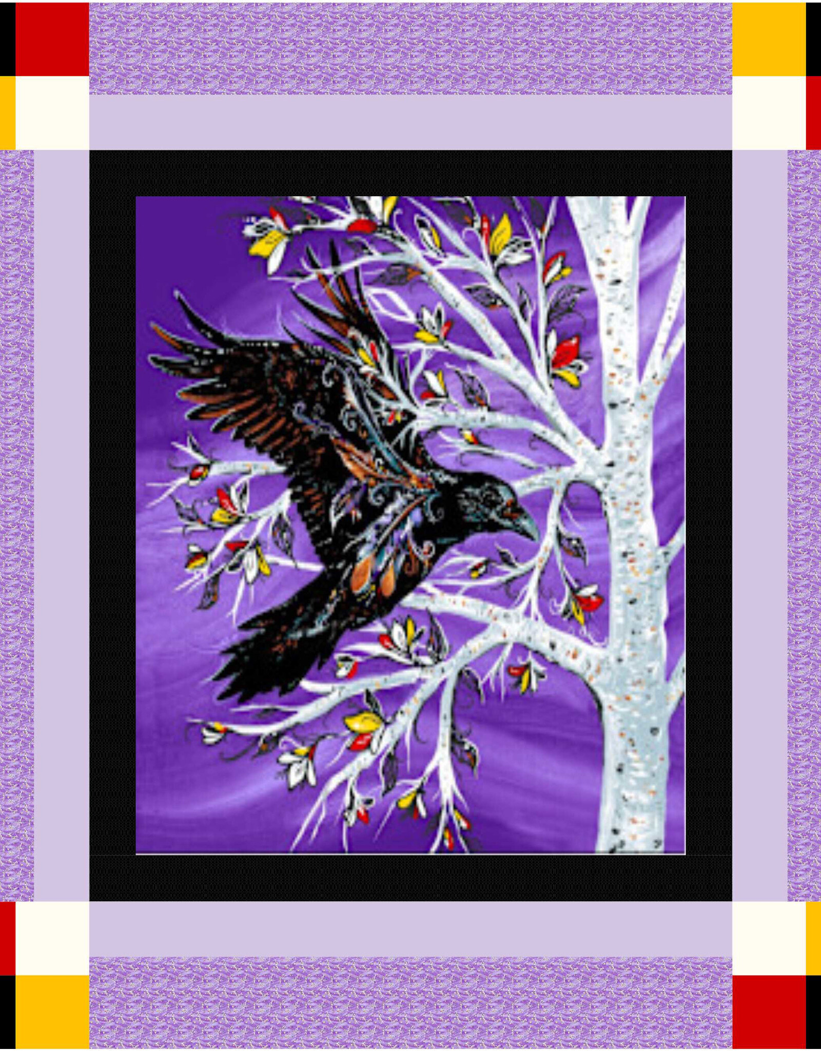 Raven Tree Panel Quilt Kit- Purple - Dominion Sewing Centre & Studio