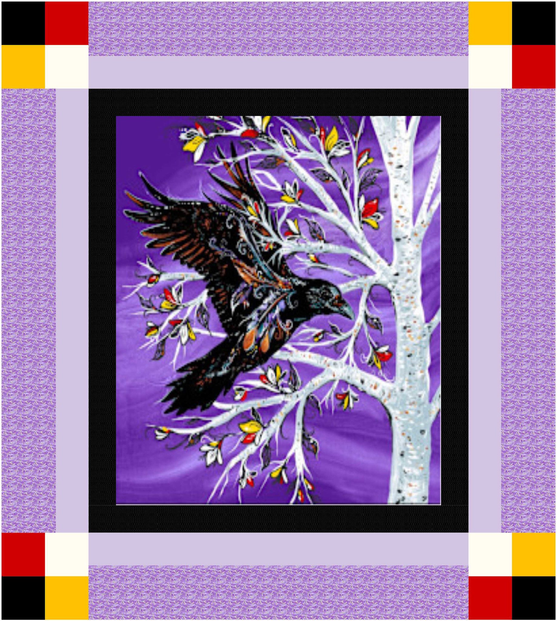Raven Tree Panel Quilt Kit- Purple - Dominion Sewing Centre & Studio