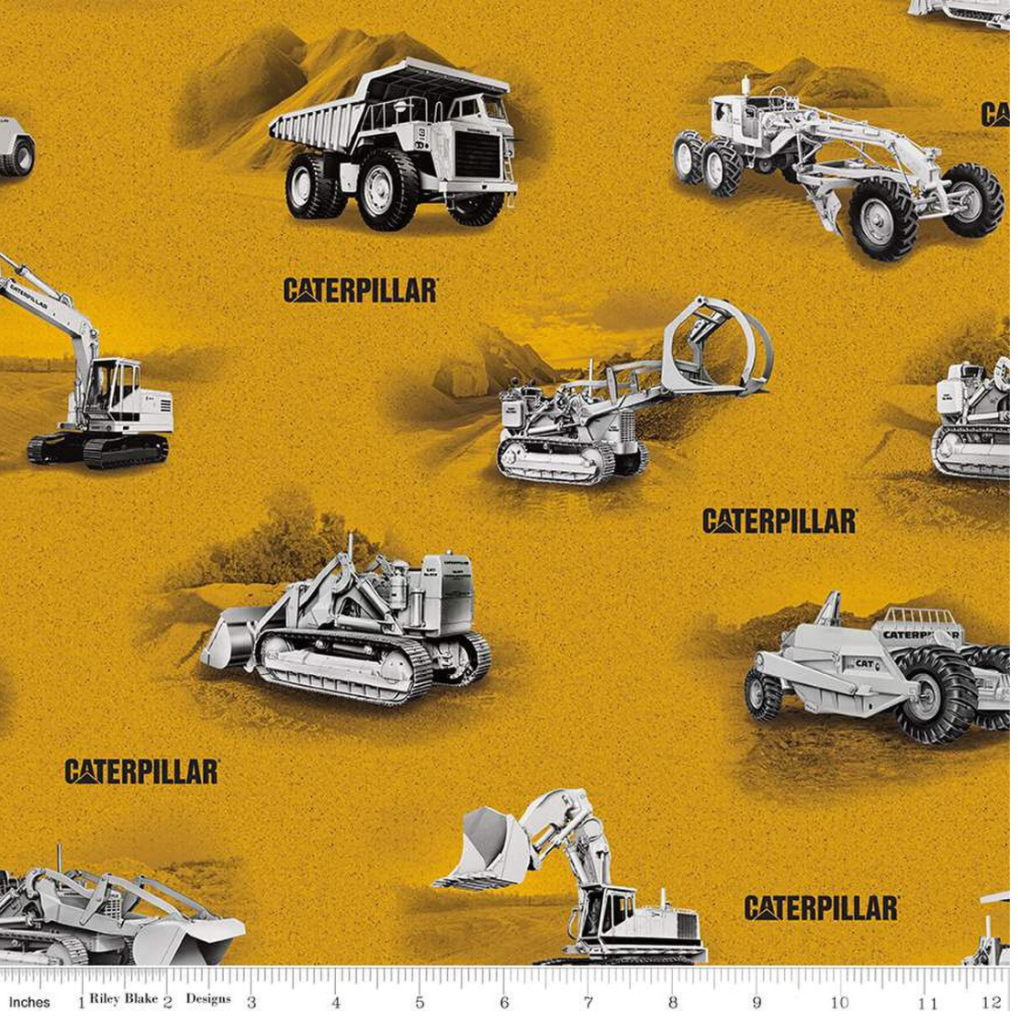 Caterpillar 100 Years - Main - Yellow - Dominion Sewing Centre & Studio