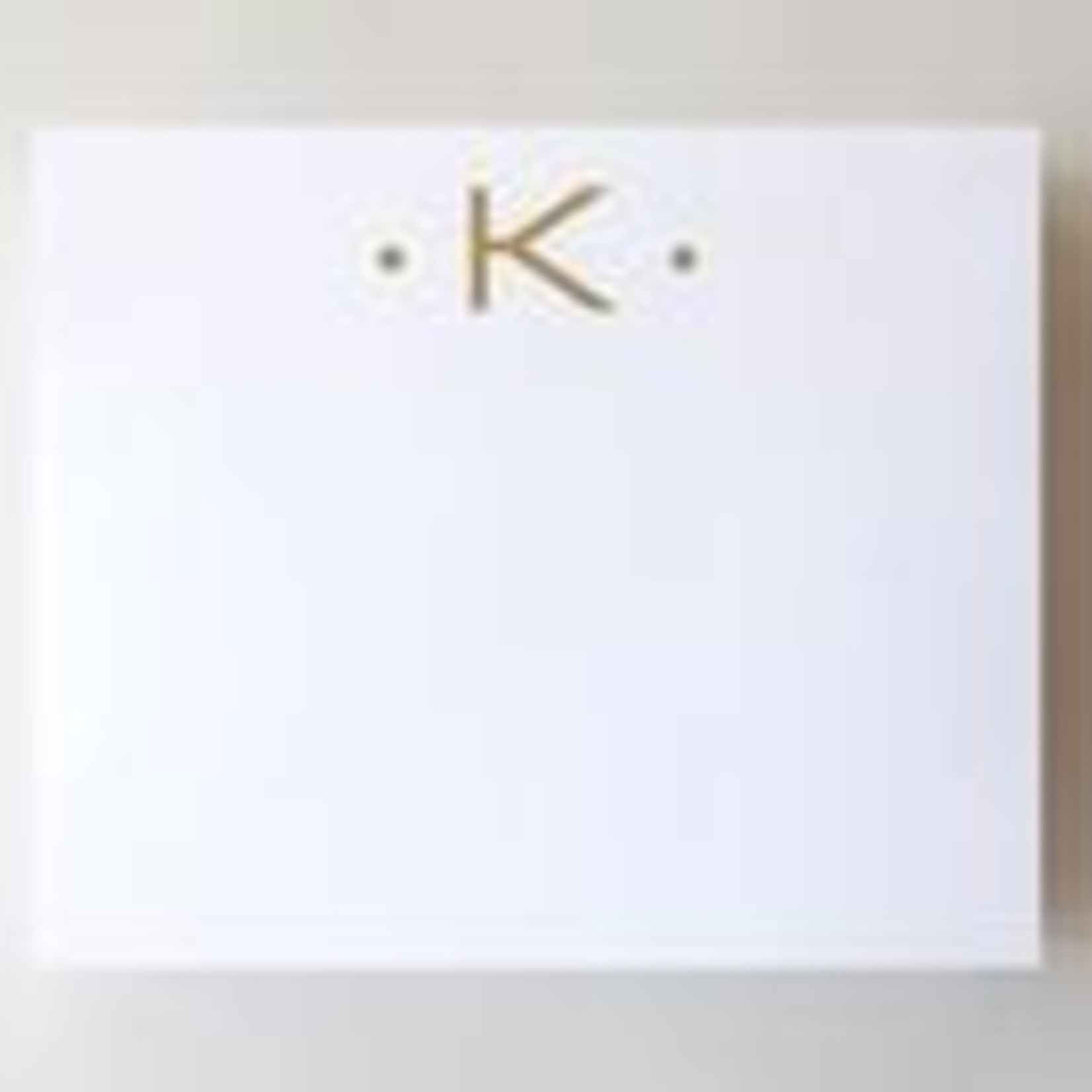 LUXE GOLD INITIAL NOTE PAD 8.5 x 7" - Jade