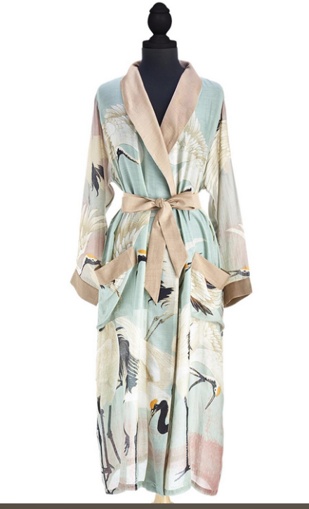 Aqua Heron Robe Gown - Jade