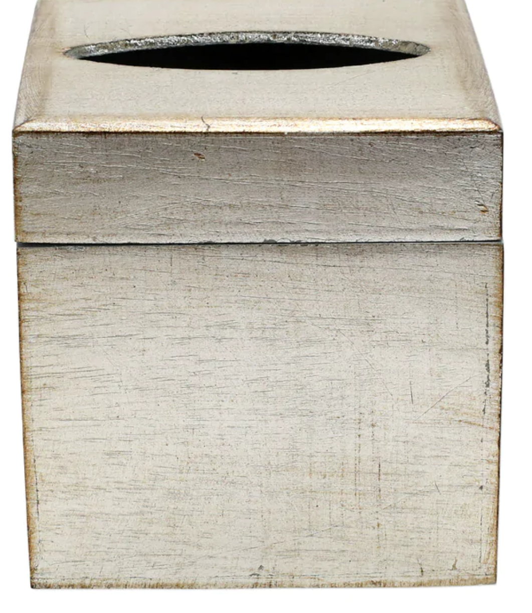 Florentine Wooden Accessories Platinum Tissue Box - Jade
