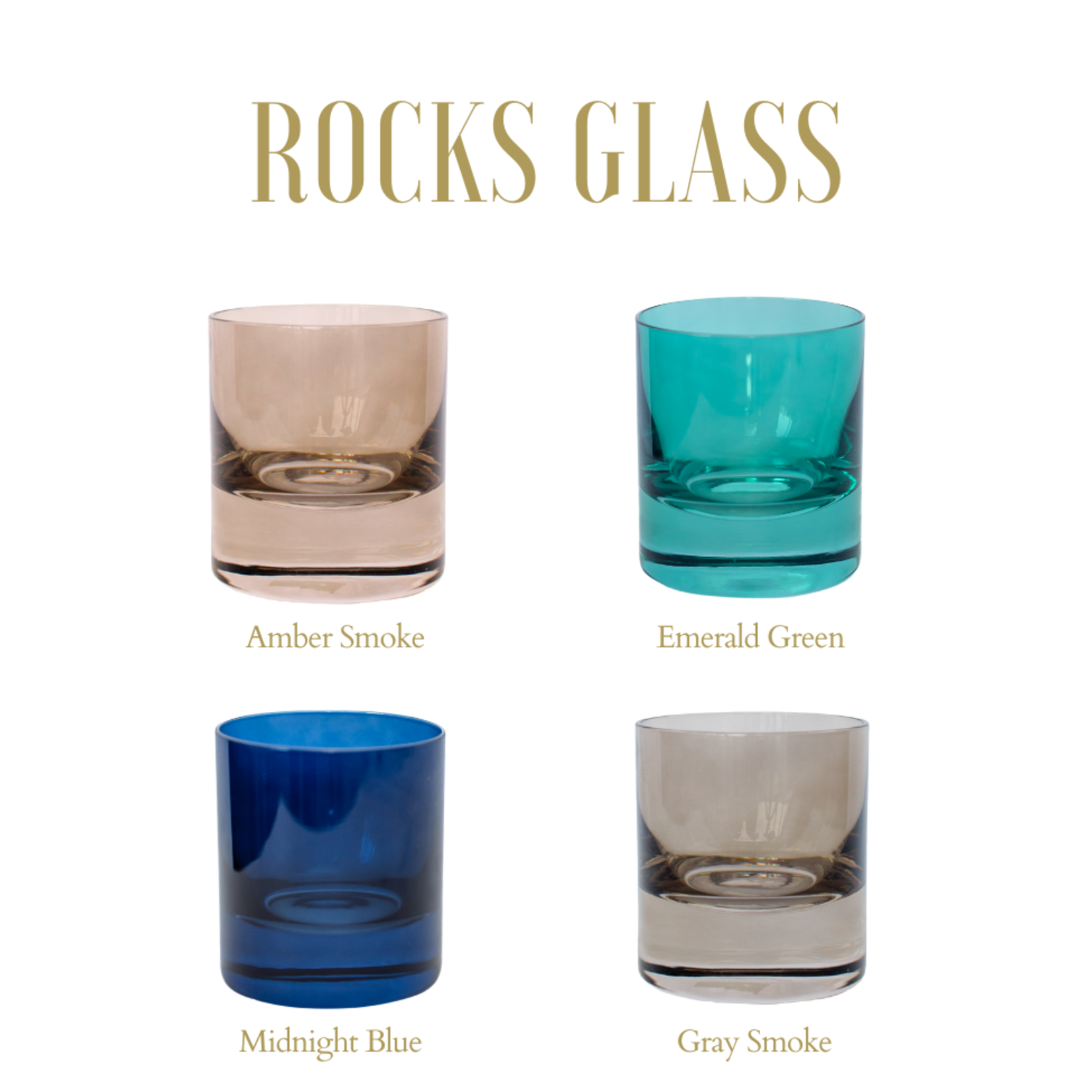 Colored Rocks Glass - Jade