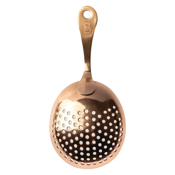 Solid Copper and Brass Julep Strainer - Jade