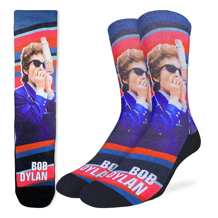Men's Socks - Bob Dylan: Harmonica - The ODDs & SODs Shoppe