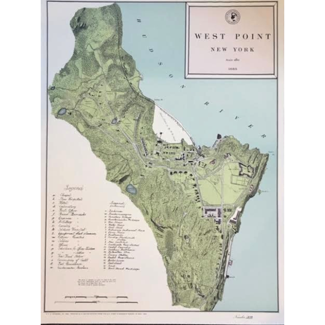 Map of West Point, 1883 - Daughters of the U.S. Army Gift Shop (DUSA)
