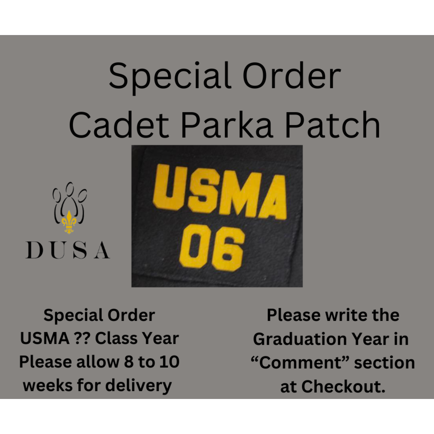 Cadet Parka Patch - Daughters of the U.S. Army Gift Shop (DUSA)