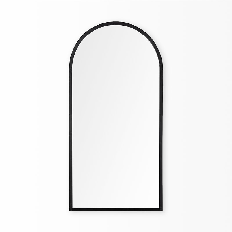 CAESAR ARCHED MIRROR BLACK - Portside Interiors