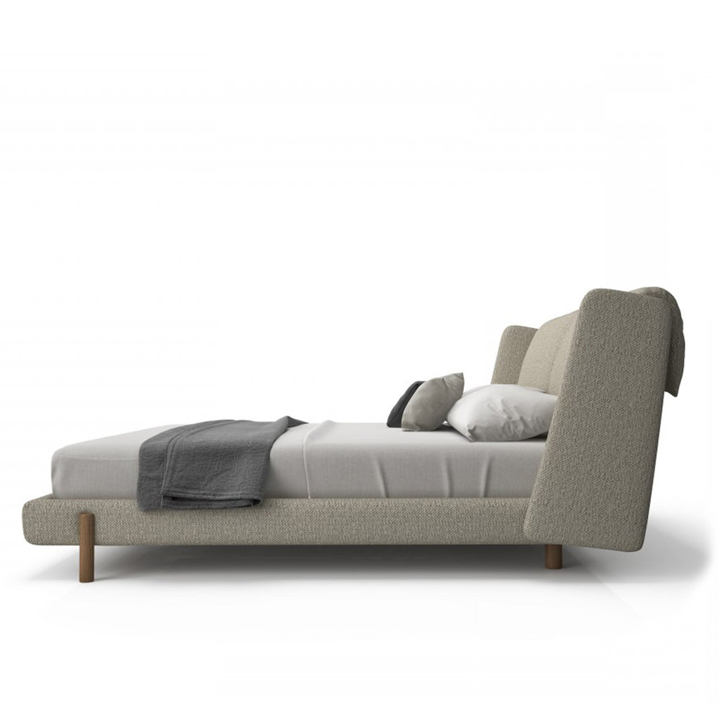 MARGOT UPHOLSTERED BED Oak Legs by Huppe Canada - Portside Interiors