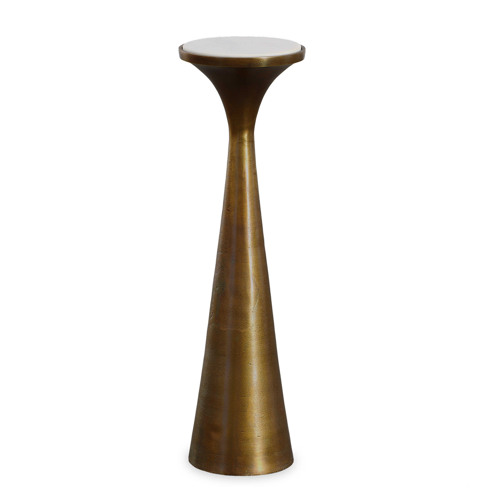 FLORETTE SIDE TABLE BURNISHED METAL - Portside Interiors