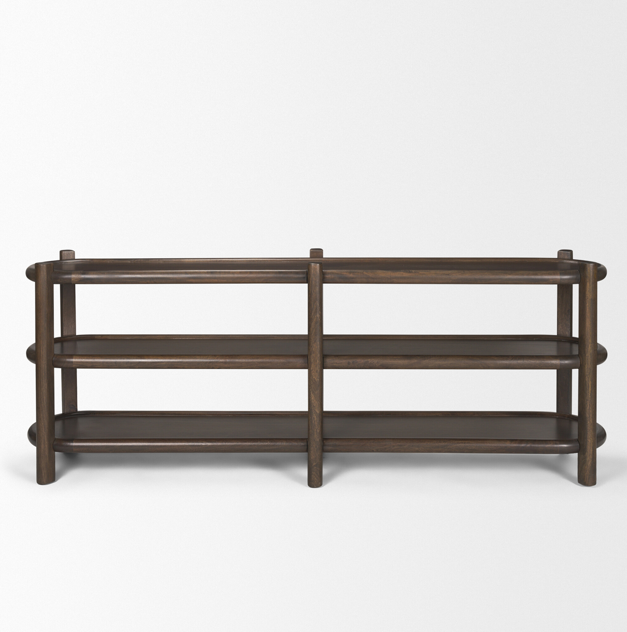 FINN CONSOLE SHELF DARK BROWN - Portside Interiors