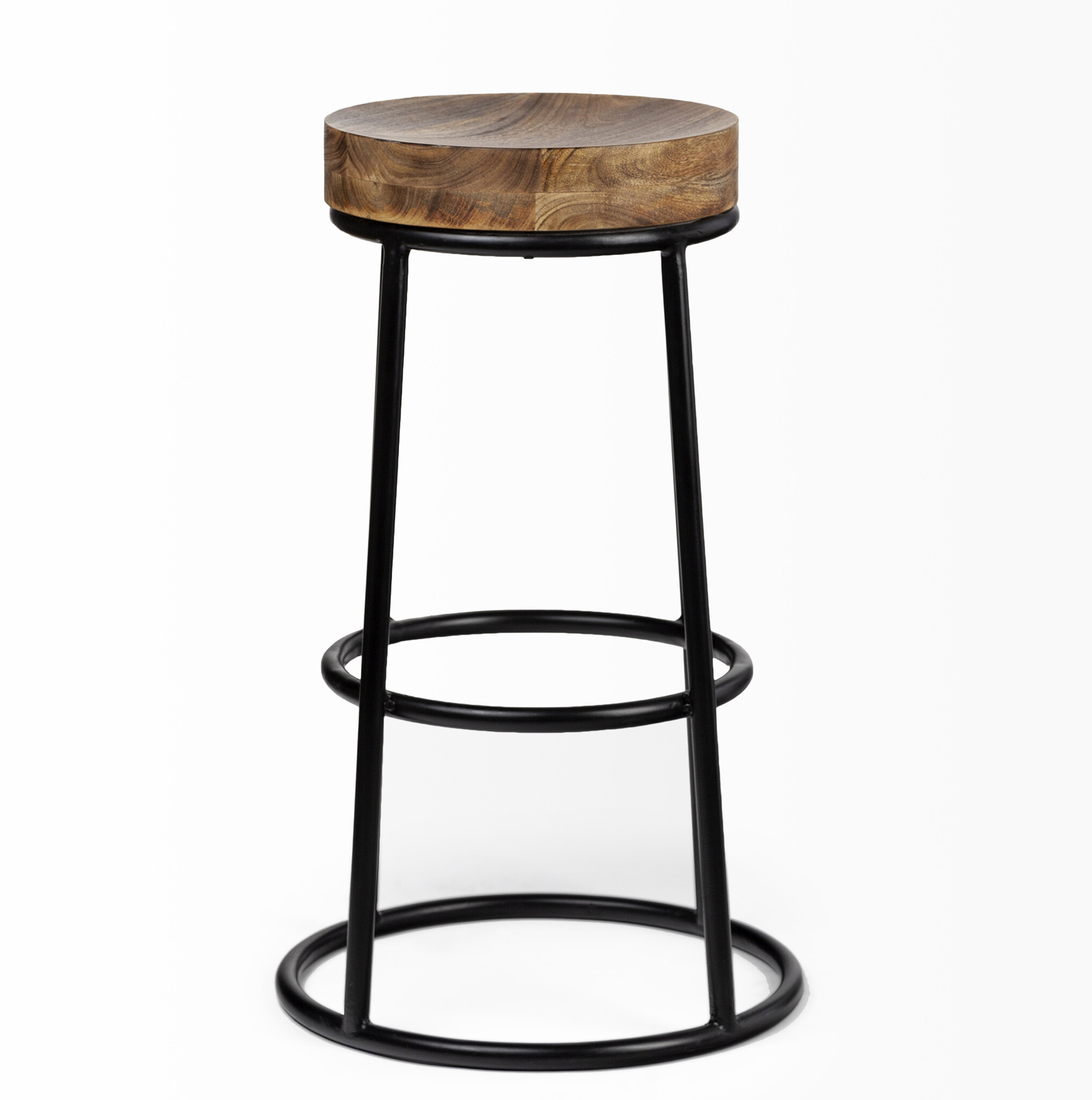 FLINT COUNTERSTOOL WOOD AND METAL - Portside Interiors