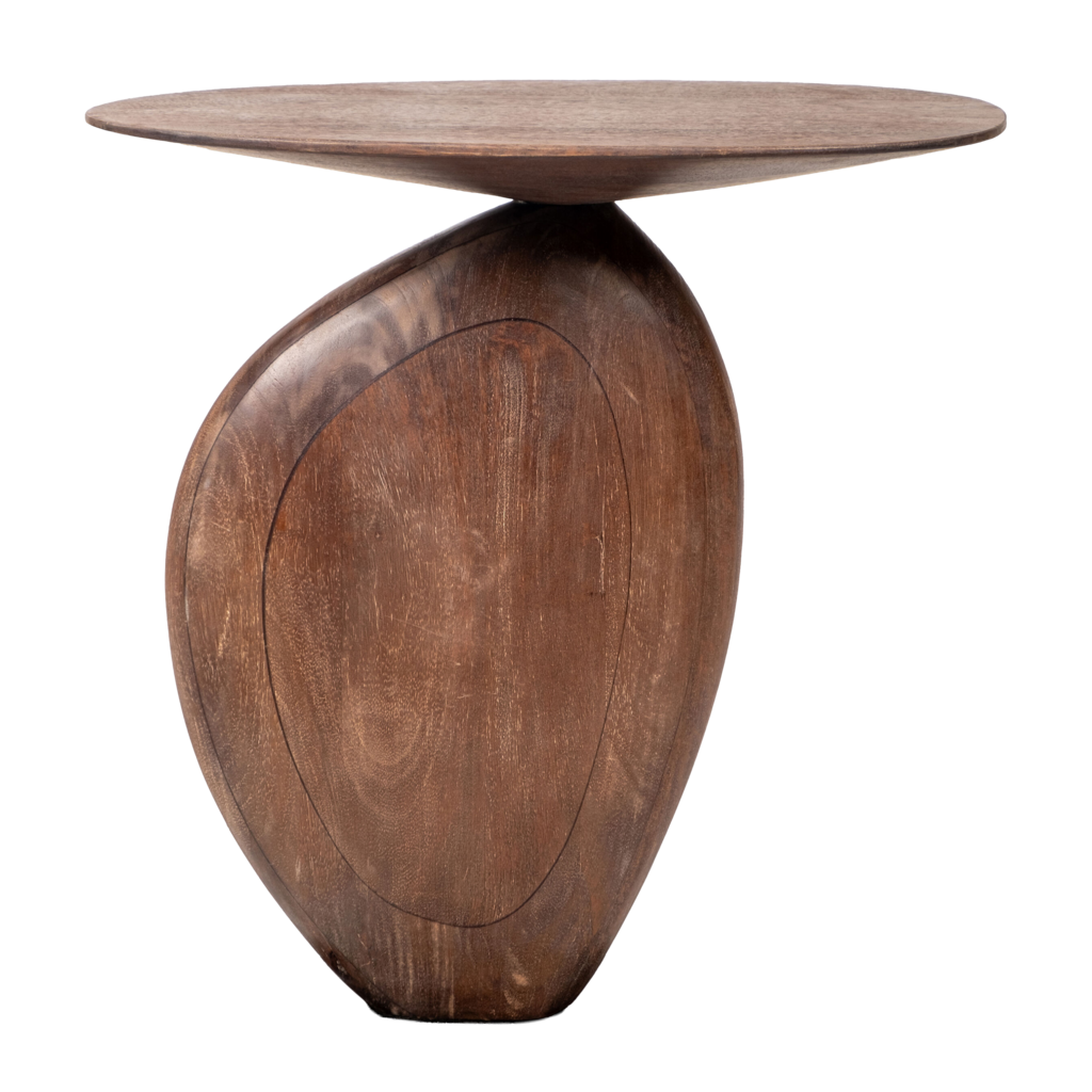 BRYN SIDE TABLE DARK BROWN - Portside Interiors