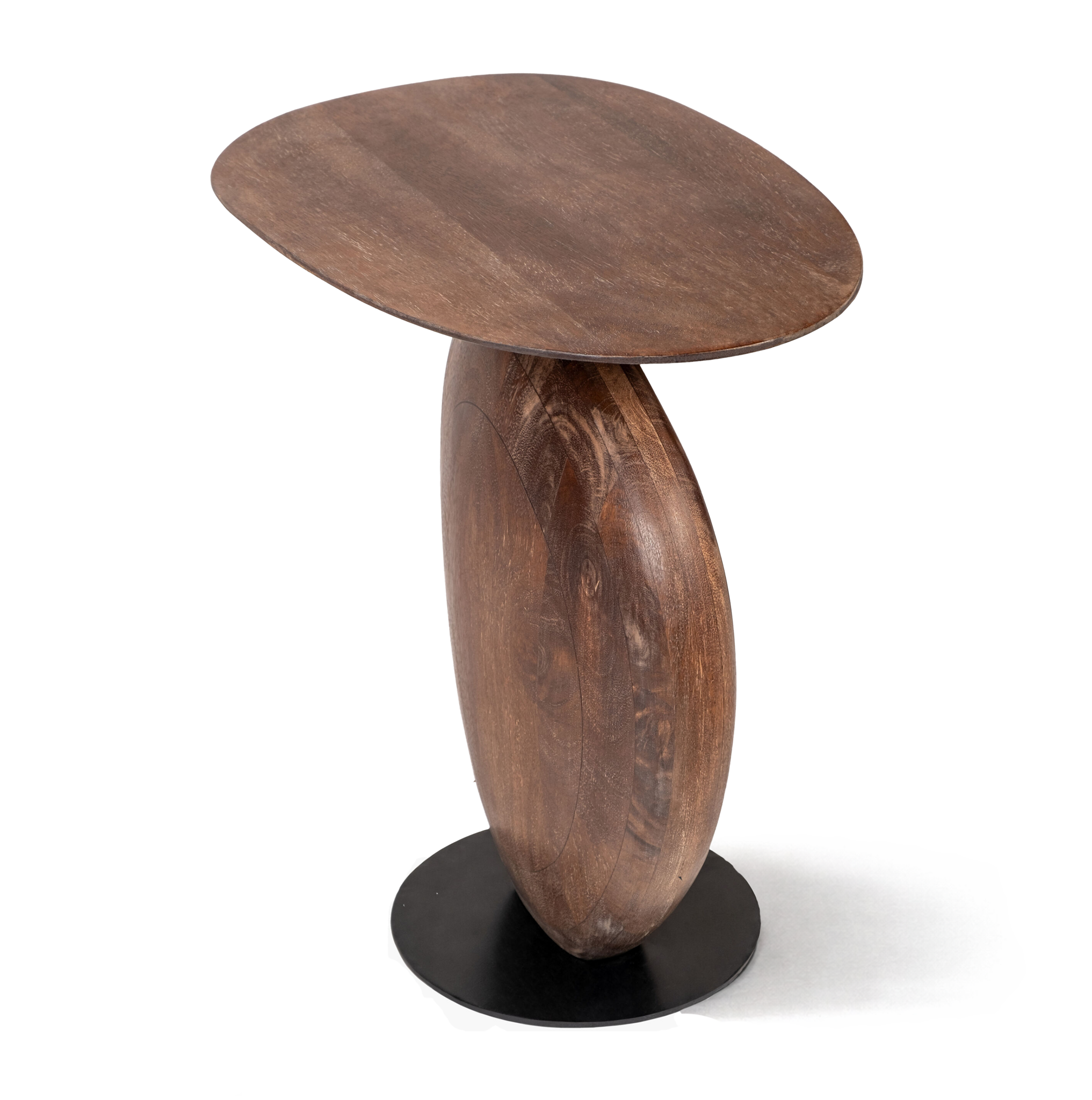 BRYN SIDE TABLE DARK BROWN - Portside Interiors