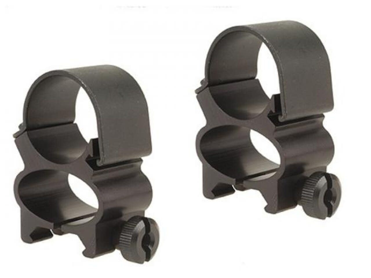 WEAVER STEEL LOCK MOUNT SEE-THRU SCOPE RINGS - 1" MATTE - Lefebvre's
