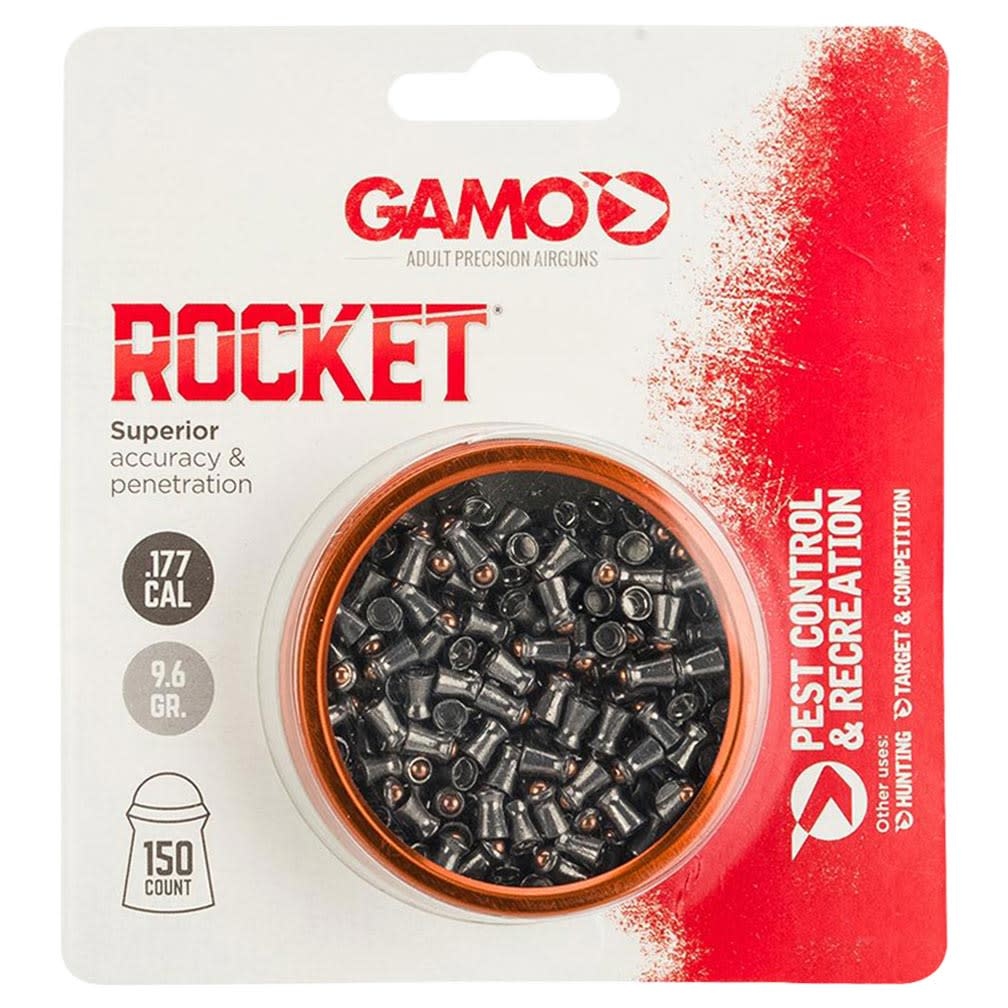 GAMO ROCKET PELLETS BALLISTIC TIP - .177 CAL - 9.6GR (150 COUNT ...