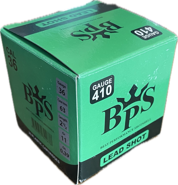 BEST PERFORMANCE SHOTSHELL (BPS) .410 2.5" #8 SHOT LEAD (25 SHOTSHELLS ...
