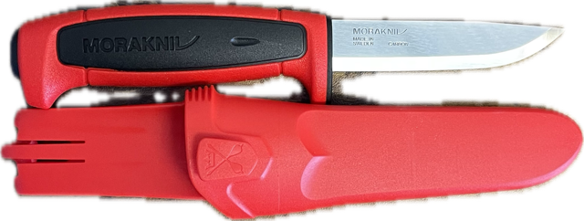 MORAKNIV BASIC 511 CARBON STEEL - FIXED BLADE KNIFE RED/BLACK W/RED ...