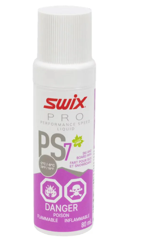 SWIX PS7 (-8°C/-2°C) LIQUID GLIDE SKI WAX VIOLET - 80ML - Lefebvre's Source For Adventure