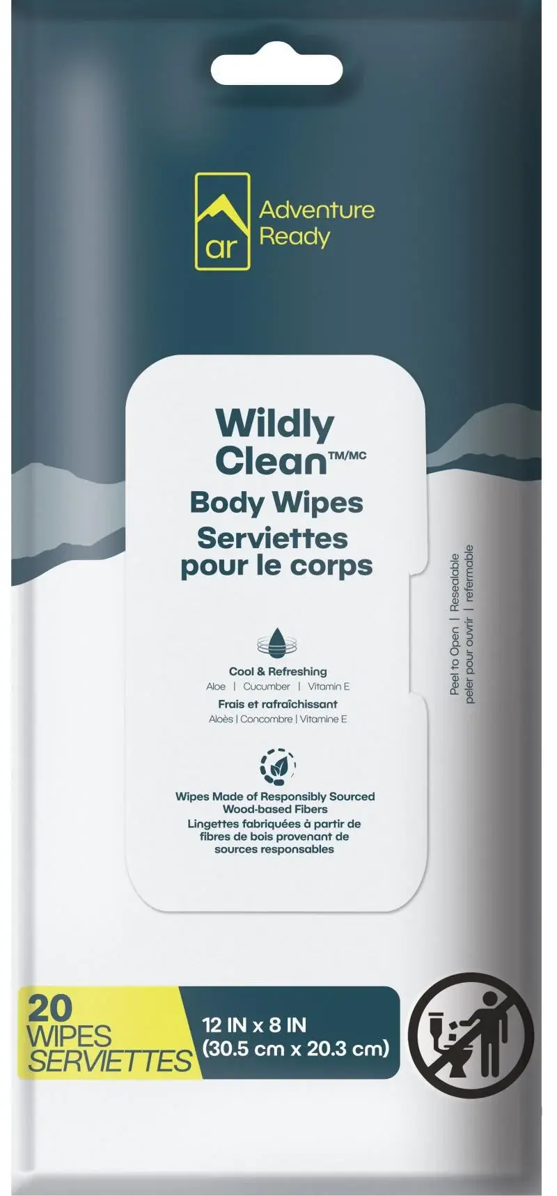 ADVENTURE READY WILDLY CLEAN BODY WIPES (20 PACK) - Lefebvre's