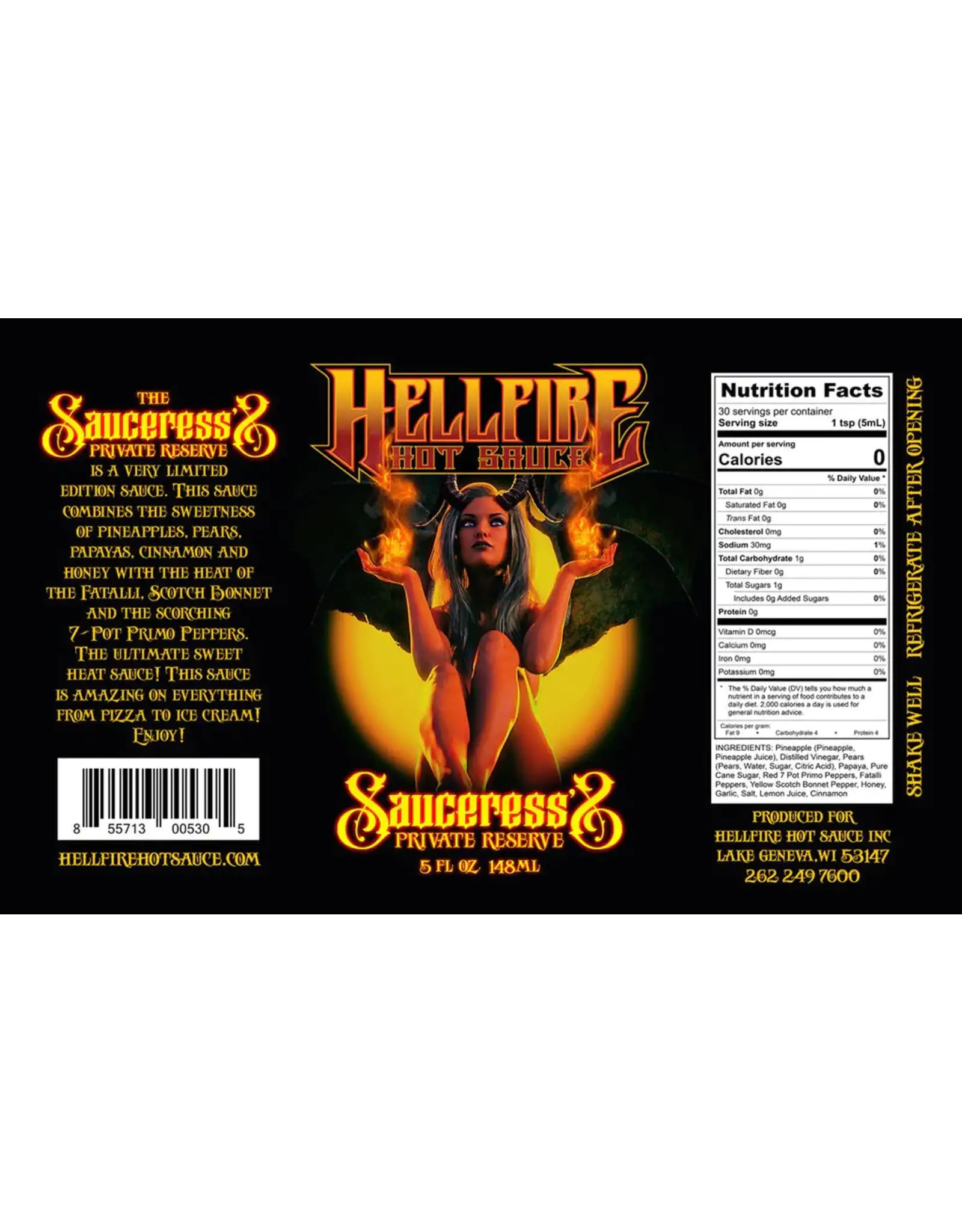 Hellfire Sauceress Private Reserve - Shack à Sauce