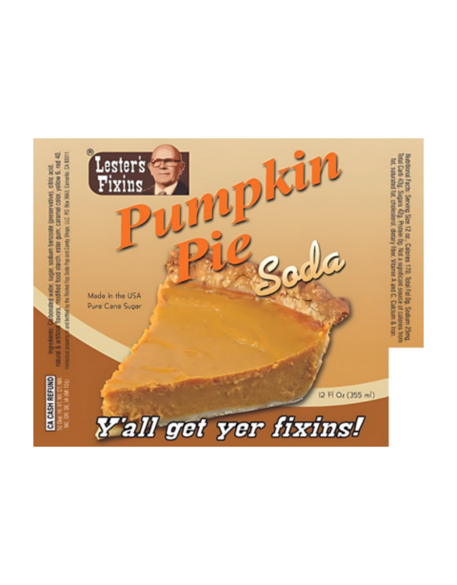 Rocket Fizz Lesters Fixins Pumpkin Pie - Shack a Sauce