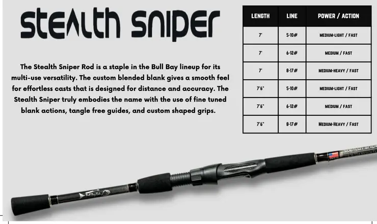 Bull Bay Stealth Sniper 7' 8-17# MH Fast - Estero River Outfitters