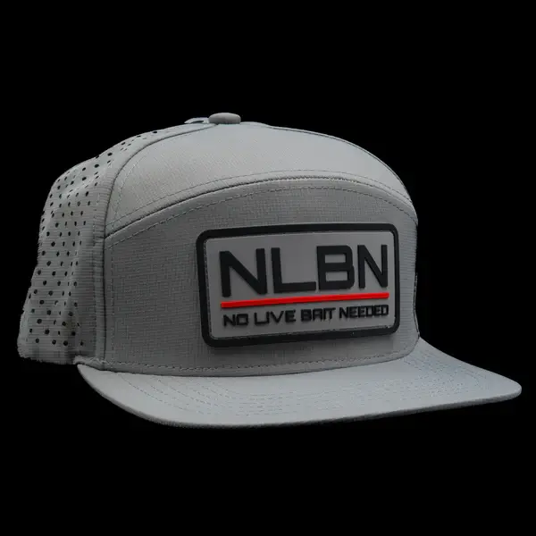 NLBN 7 Panel - Lockup Hat Grey - Estero River Outfitters