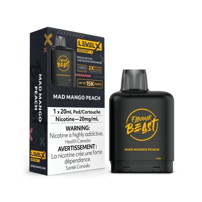 LEVEL X BOOST - FLAVOUR BEAST - Mad Mango Peach - 20 mg - Ontario ...