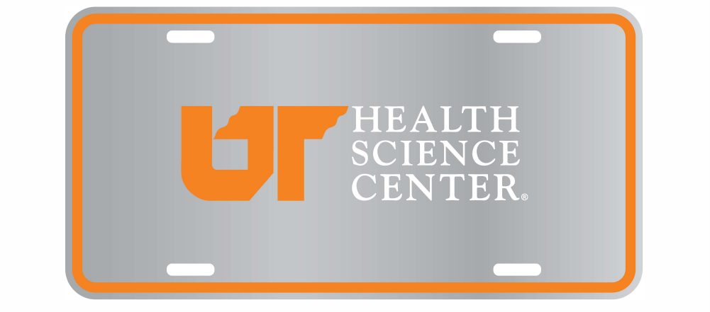 UTHSC BAKED ENAMEL LICENSE PLATE - HSC HUB