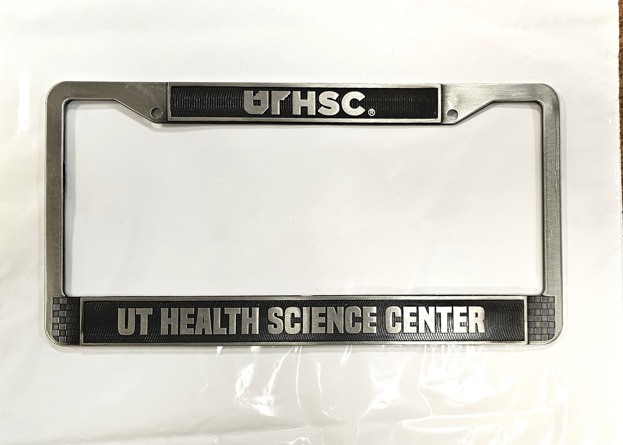 ANTIQUE PEWTER METAL LICENSE PLATE FRAME - HSC HUB