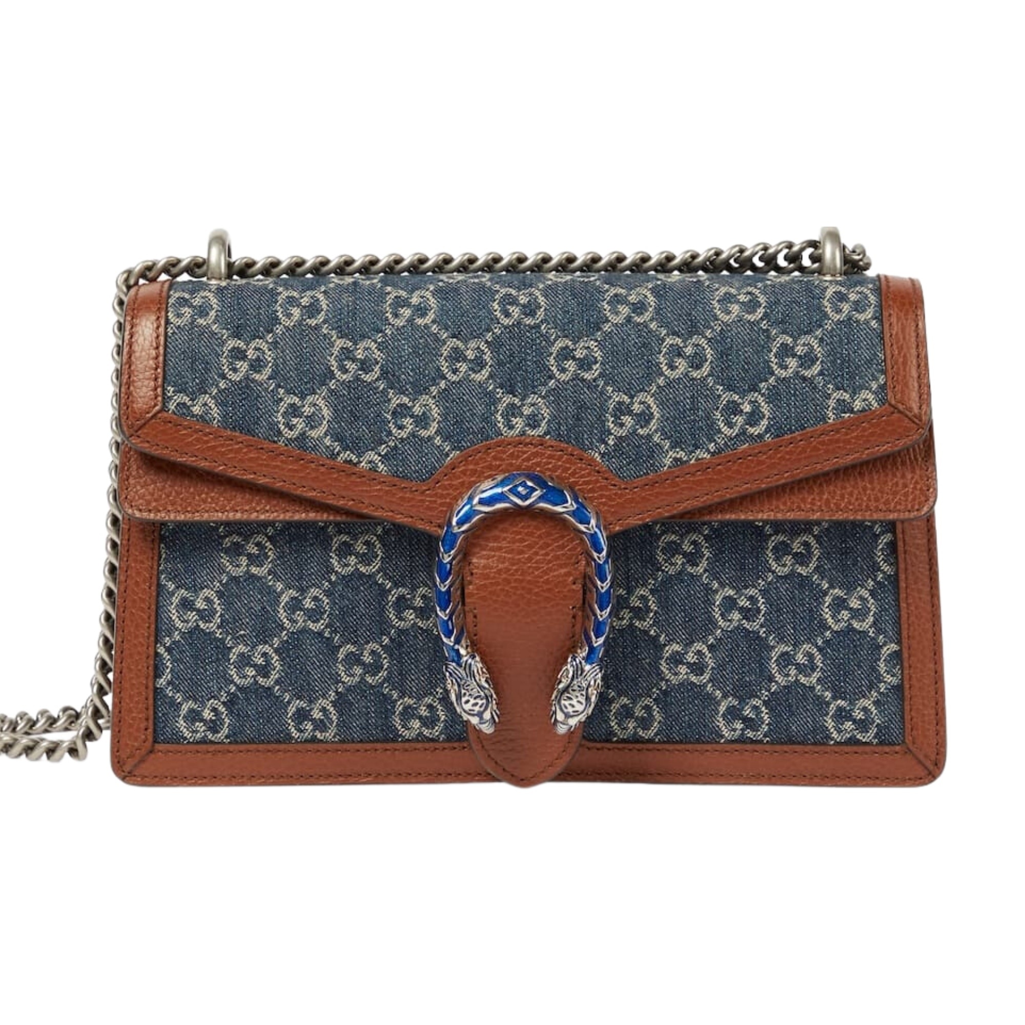 GUCCI SMALL DIONYSUS GG DENIM BLUE SHOULDER BAG - CRTBLNCHSHP