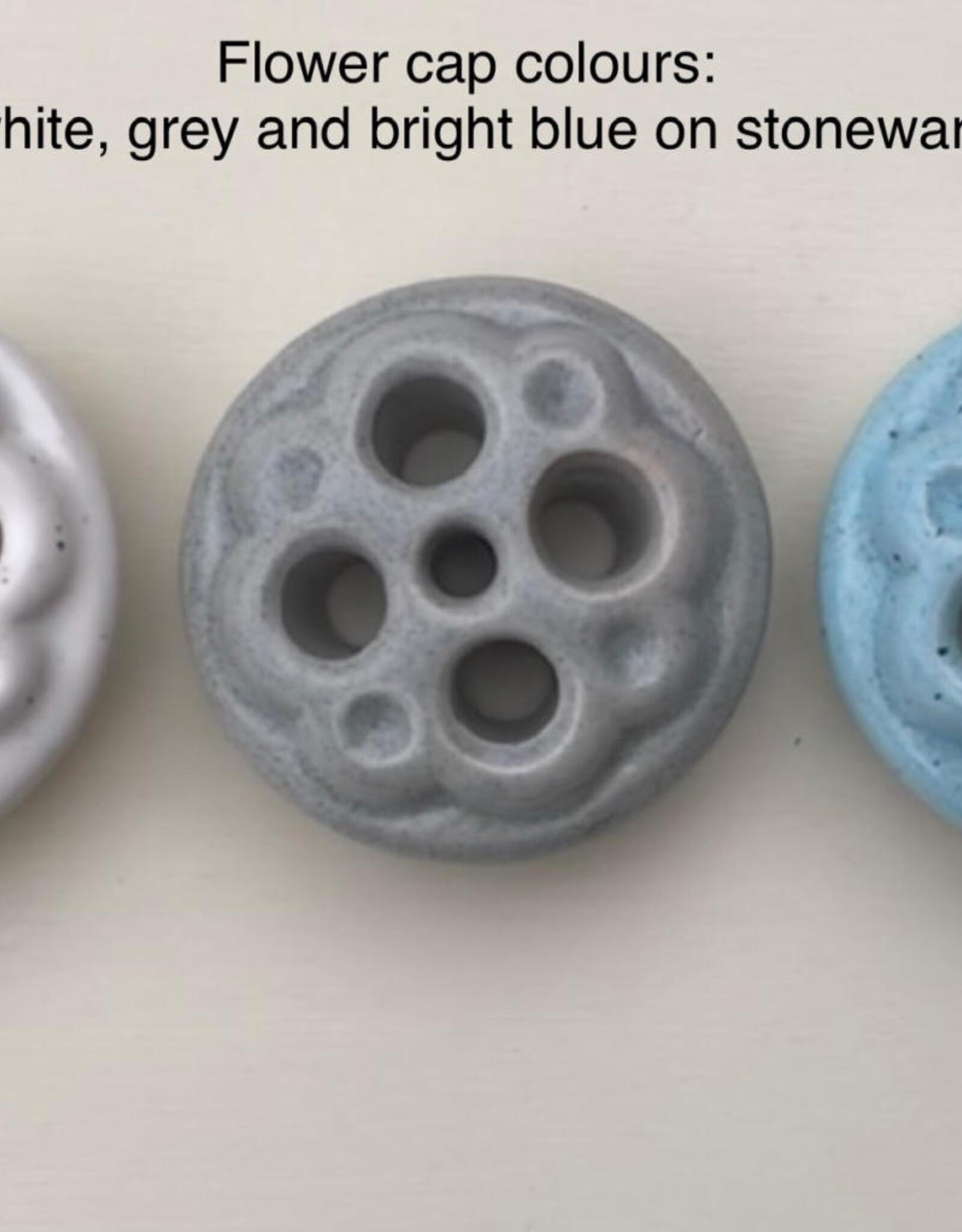 Handmade pottery flower caps - Hansell and Halkett