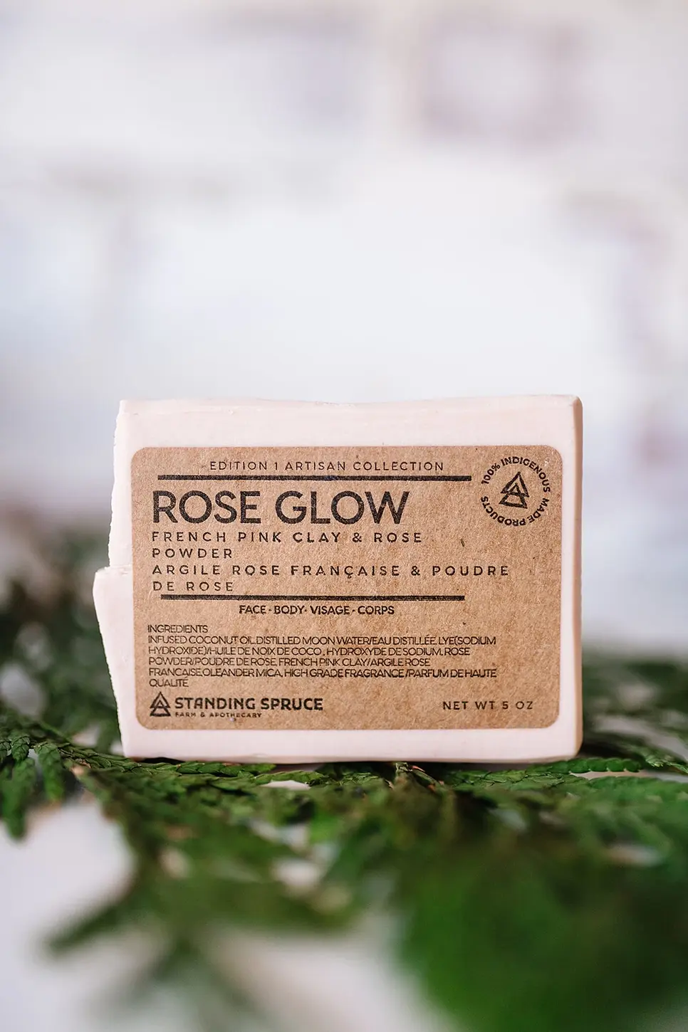Standing Spruce, Rose Glow Soap - Hansell and Halkett