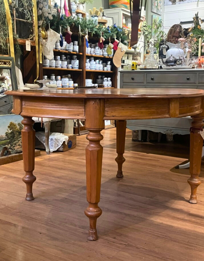 Primitive Oval Table with Leaf - Hansell and Halkett