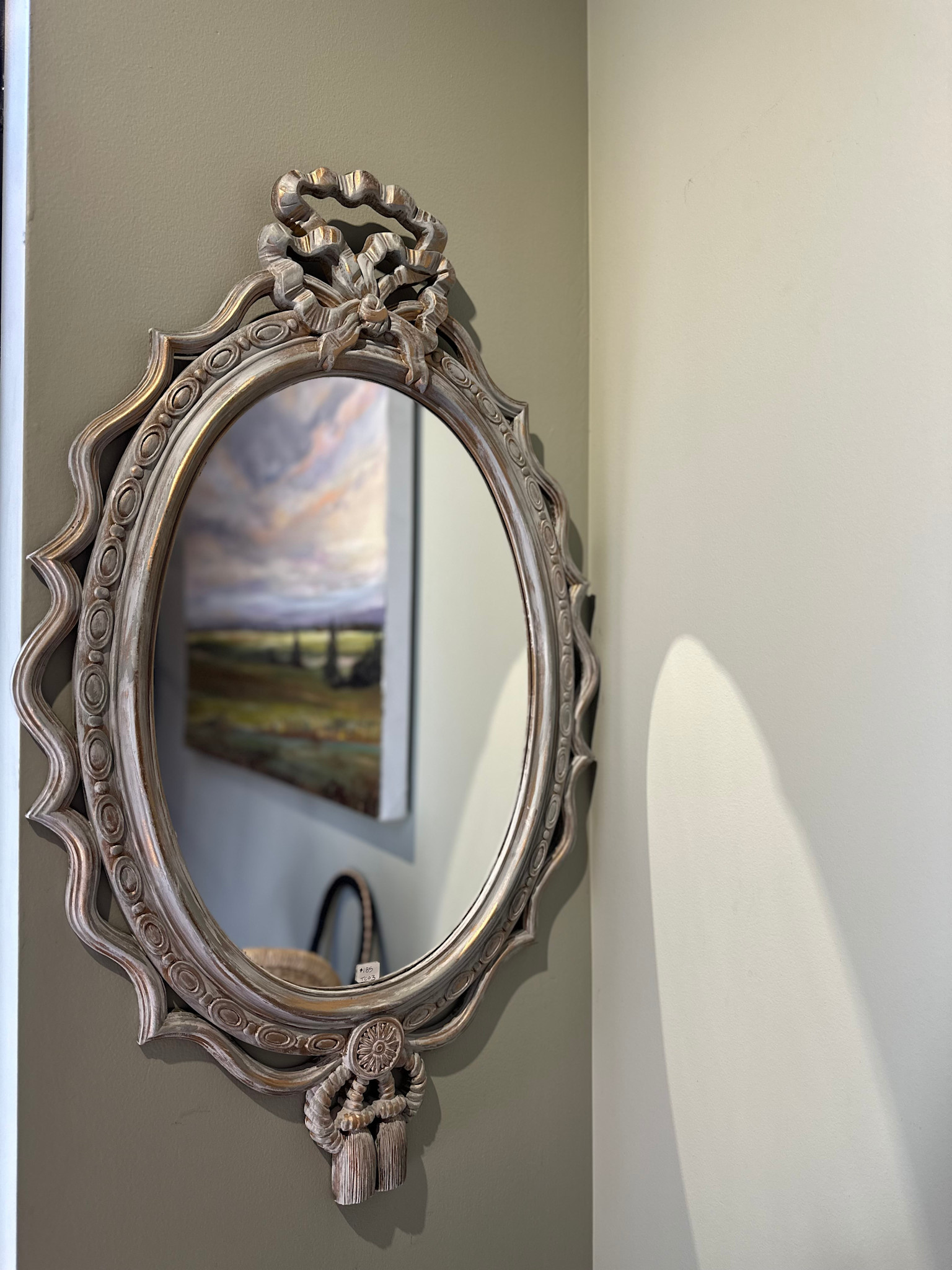Large ornate mirror, rectangle/oval - Hansell and Halkett