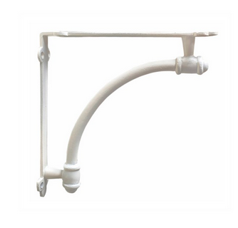 Small White Half Round Bracket L5.5" - Centro Garden