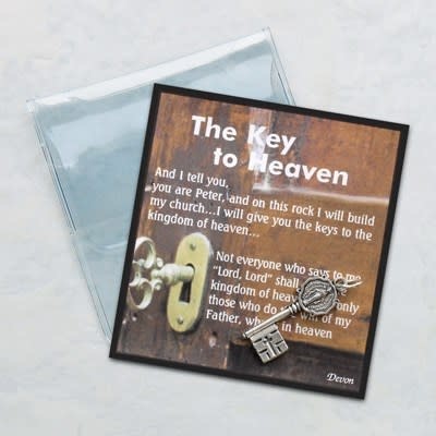 Key to Heaven Prayer Card & Token - Reilly's Church Supply & Gift Boutique