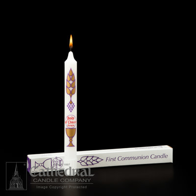 First Communion Candle - Body of Christ - Reilly's Church Supply & Gift ...