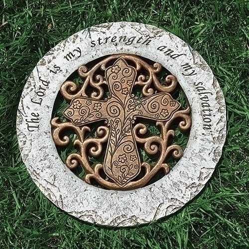 Bronze Garden Stone (Cross) - Reilly's Church Supply & Gift Boutique