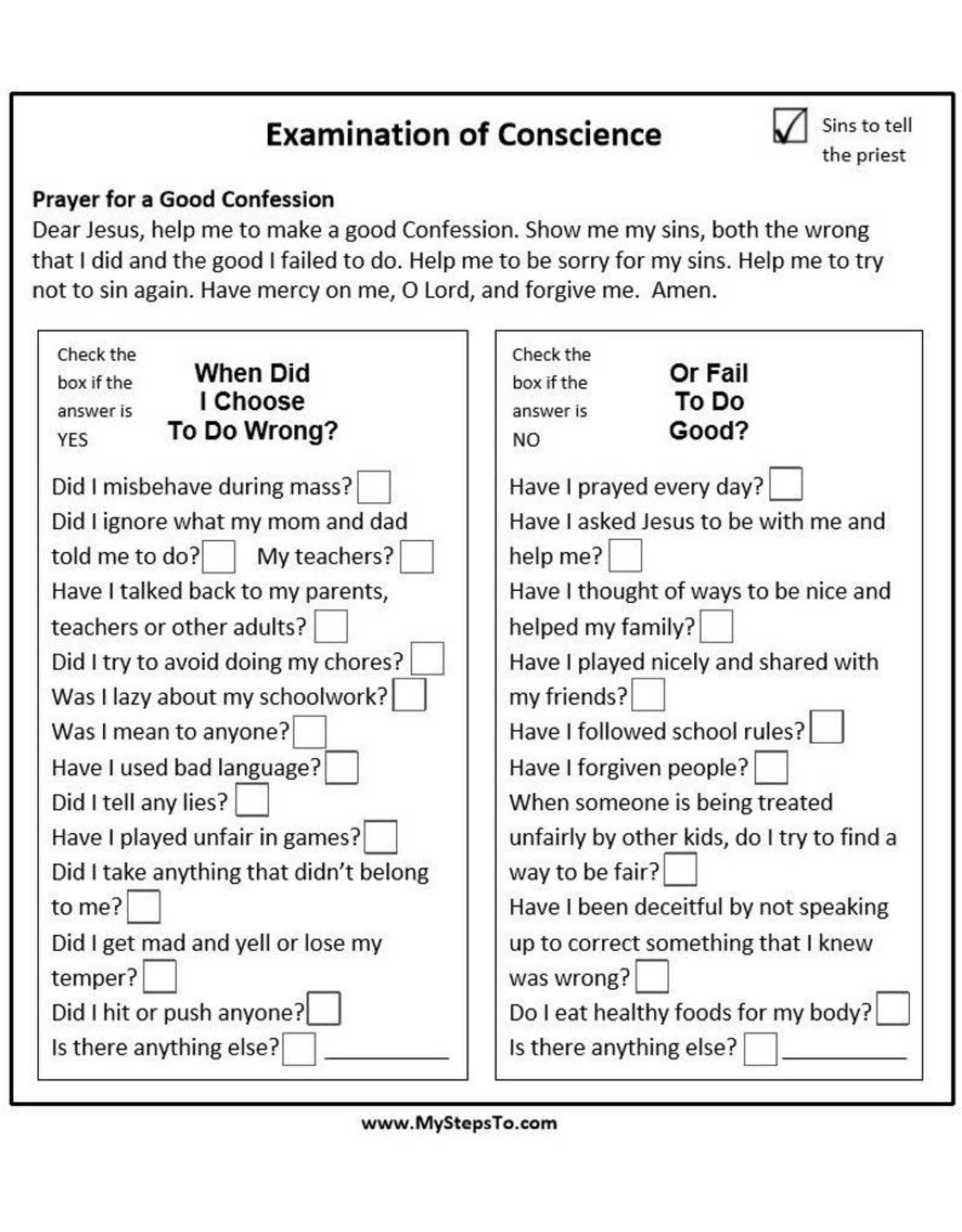 My Steps to Confession (with pull-down sliders) - Reilly's Church ...