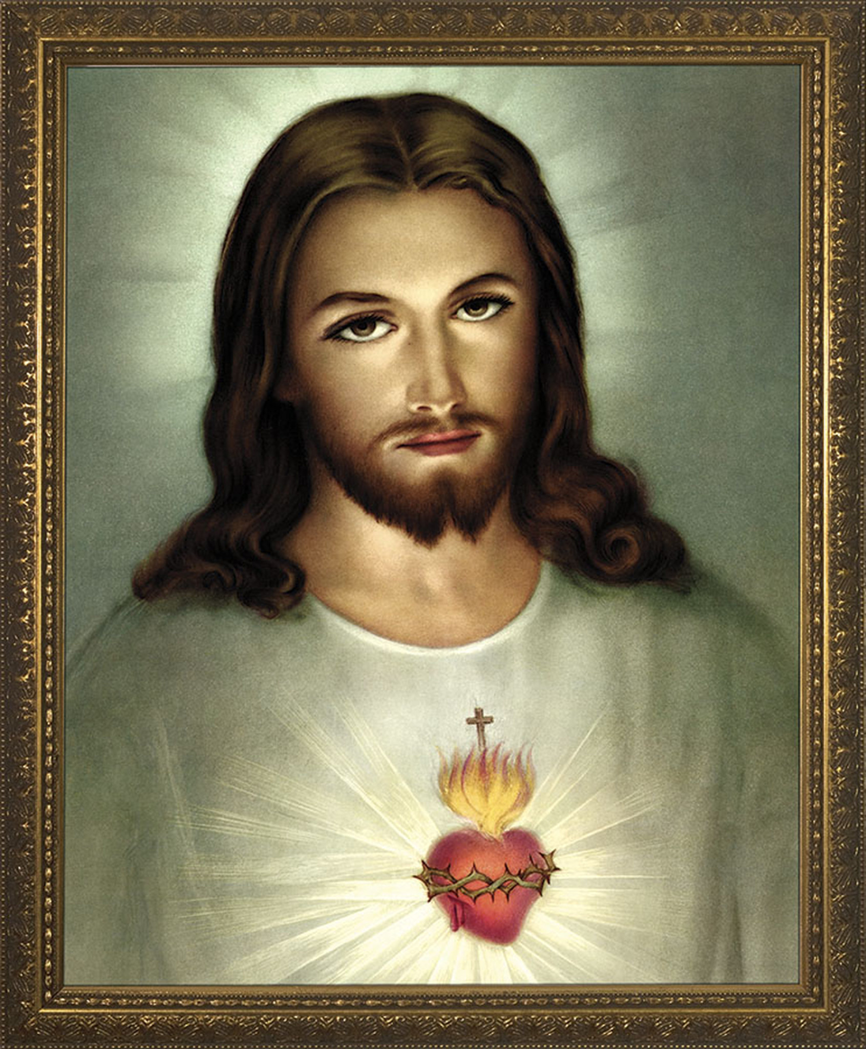 Traditional Sacred Heart of Jesus Framed Art - Reilly's Church Supply & Gift Boutique