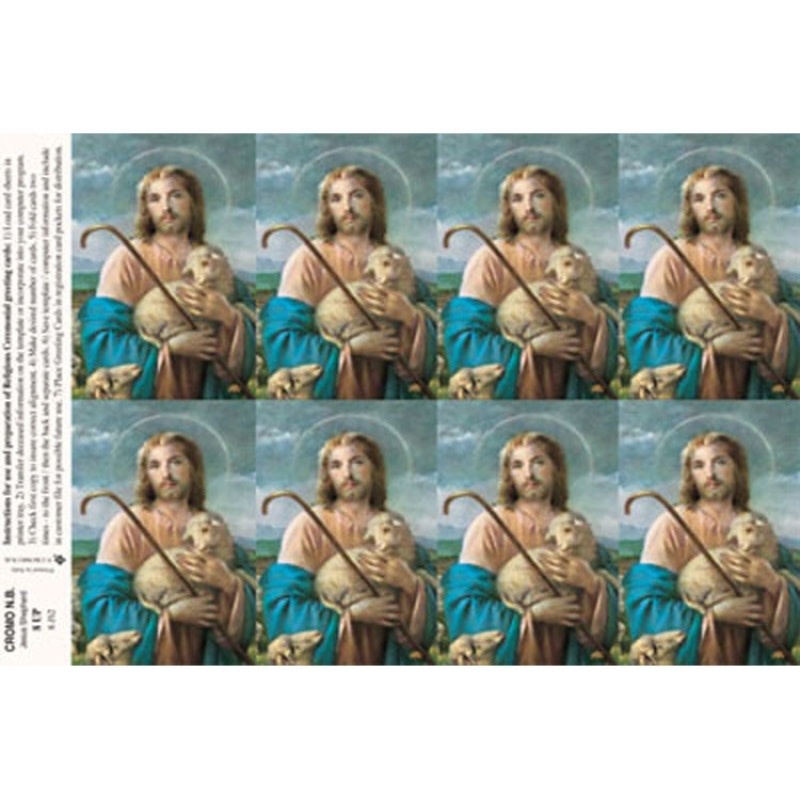 Holy Cards - Laser - Good Shepherd (Sheet of 8) - Reilly's Church ...