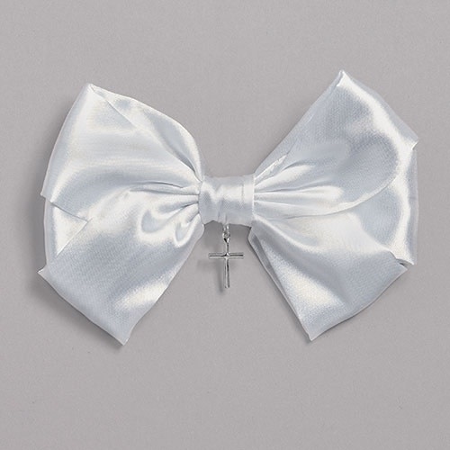 First Communion Hair Bow with Cross - Reilly's Church Supply & Gift ...