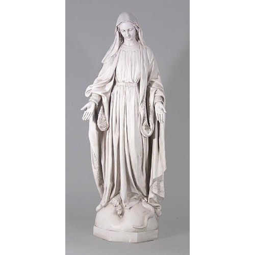Our Lady of Grace Statue, 56" - Antique Stone - Reilly's Church Supply ...