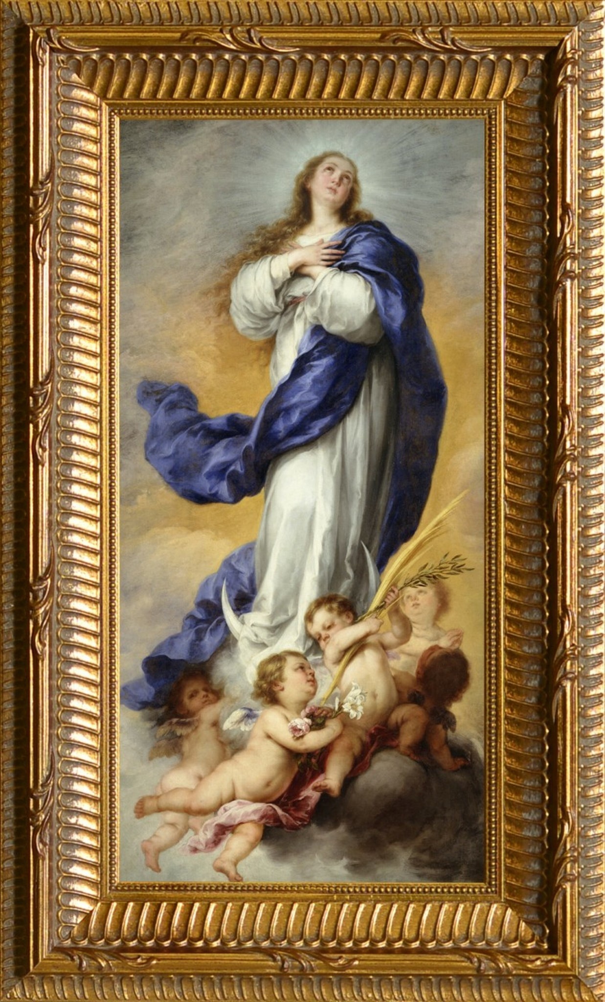 Immaculate Conception Picture - Ornate Gold Framed Art - Reilly's ...