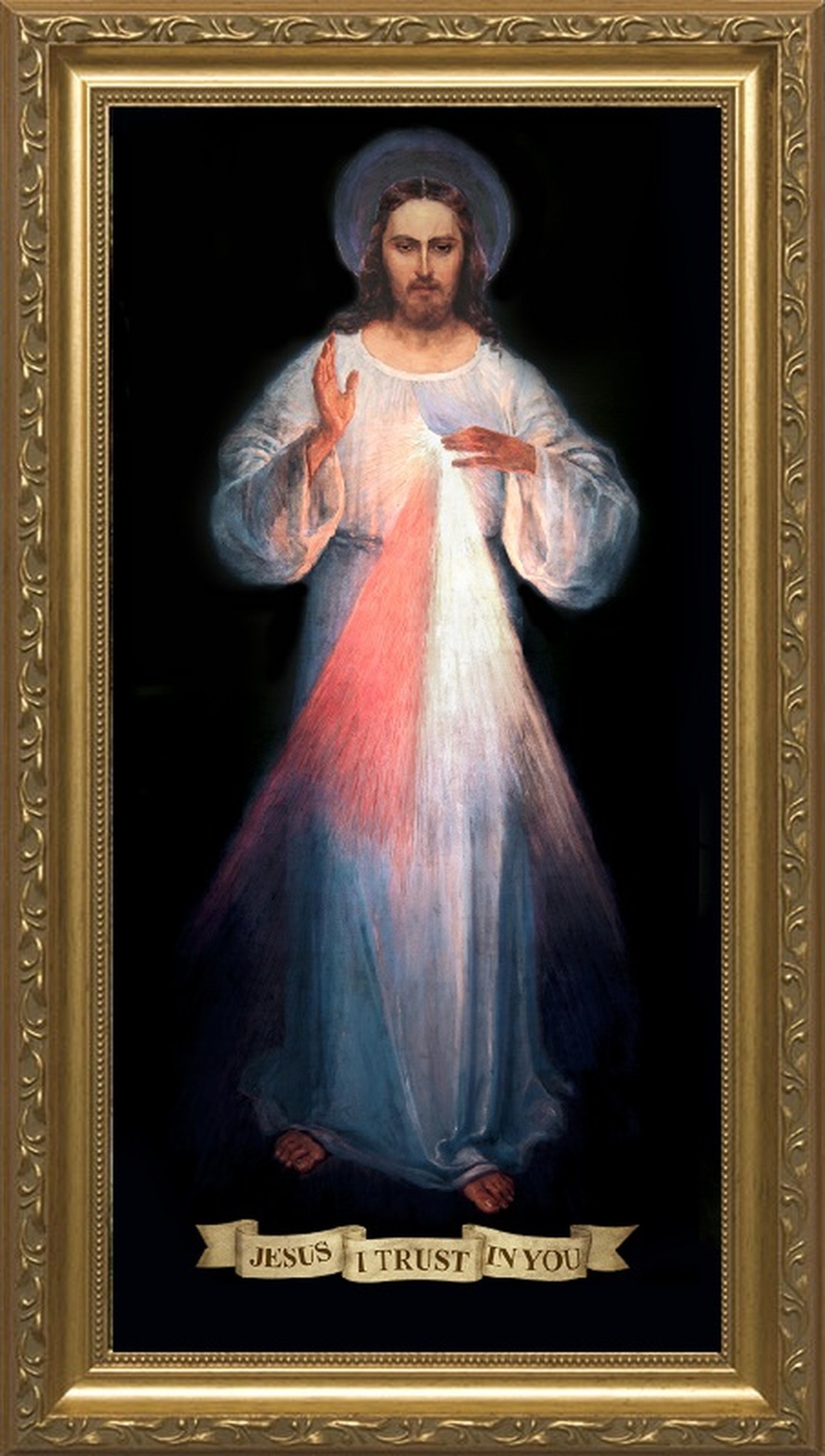 Divine Mercy (Original Vilnius) Framed Art Picture - Reilly's Church ...