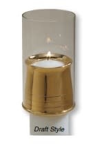 Pontifical Follower for 1-1/2" Candle, Satin Brass, with Draft ...