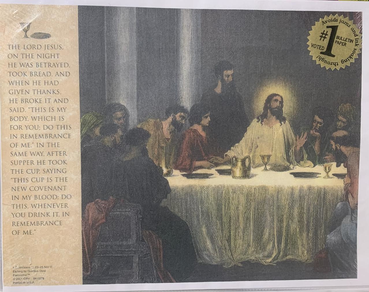 Bulletins - Last Supper (100) - Reilly's Church Supply & Gift Boutique