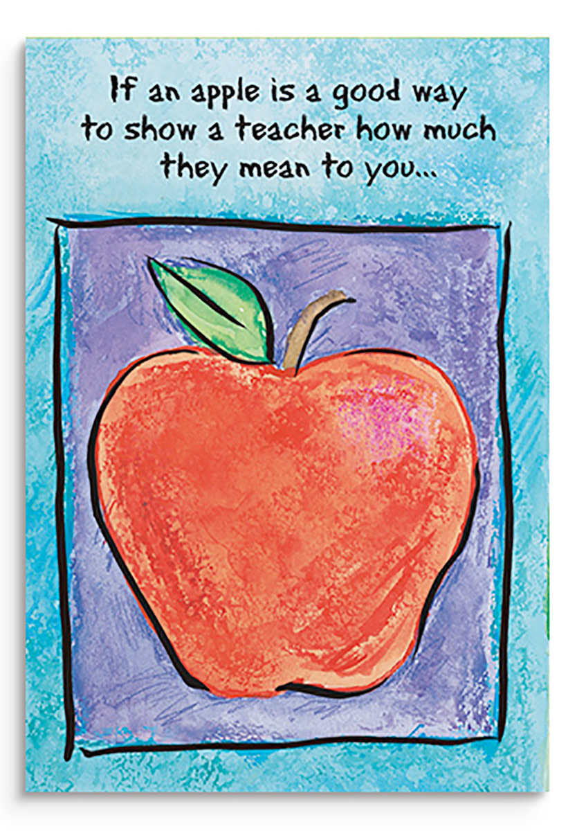 Card - Teacher Appreciation, An Apple for You - Reilly's Church Supply ...